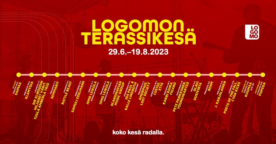 Logomon Terassikesä tuo jälleen yli 20 ulkoilmakeikkaa Turun kesään ...