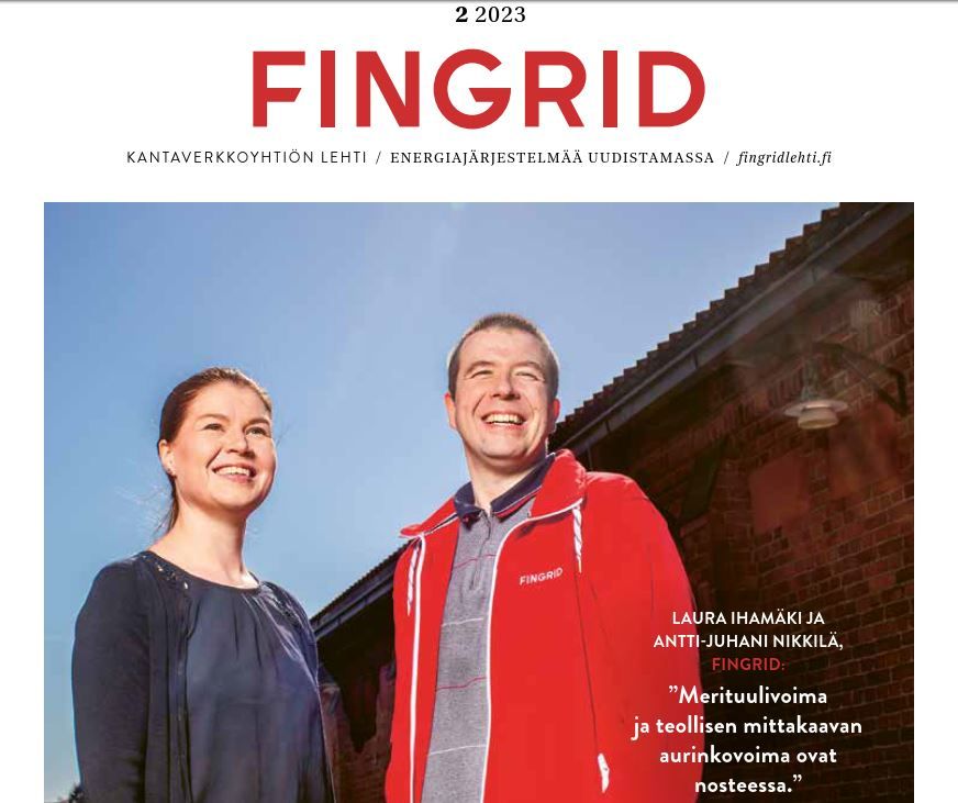 Fingrid-lehden 2/2023 teemana energiajärjestelmän uudistaminen ...