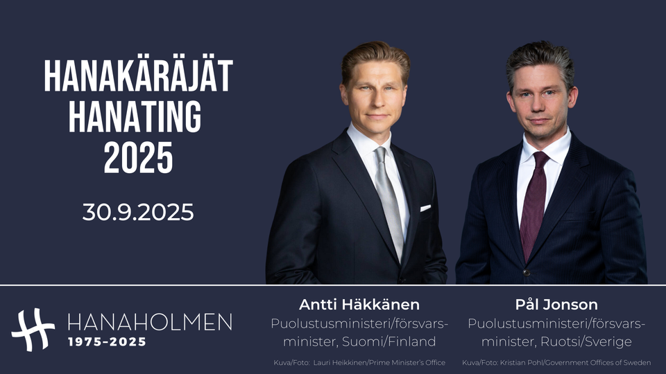 Suomen ja Ruotsin puolustusministerit osallistuvat Hanakäräjät ...
