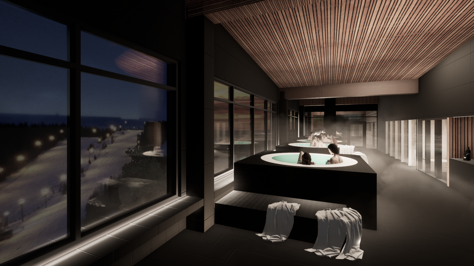 Break Sokos Hotel Tahkon uudisosa valmistuu joulukuussa, ylimpään kerrokseen Spa- ja saunaosasto ...