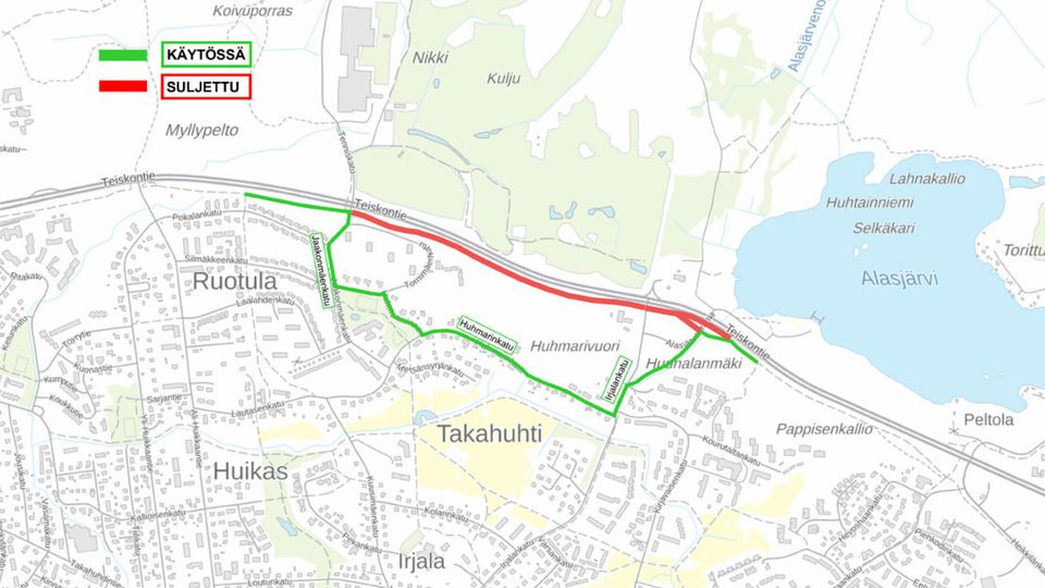 Teiskontien pyörätie kiertoreitille Ruotulassa – juhannuksen jälkeen ...