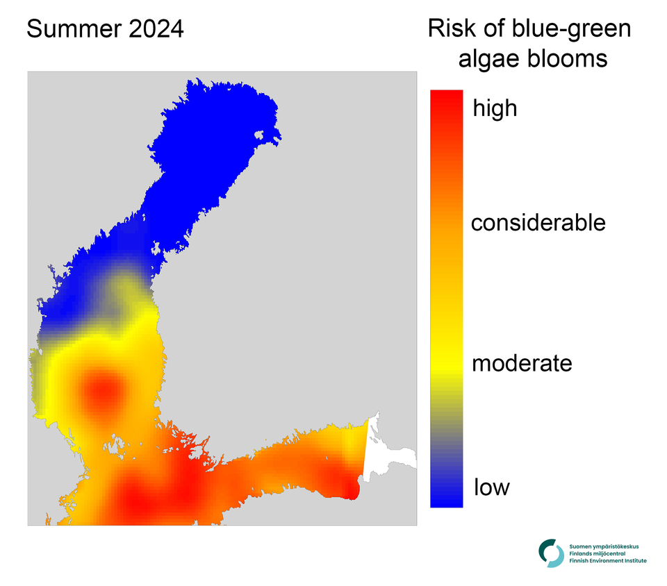 In sea areas, the risk of extensive blue-green algae blooms remains ...